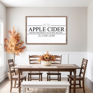 Apple Cider Sign, Modern Farmhouse Fall Coffee Bar Decor, Fall Entryway ...