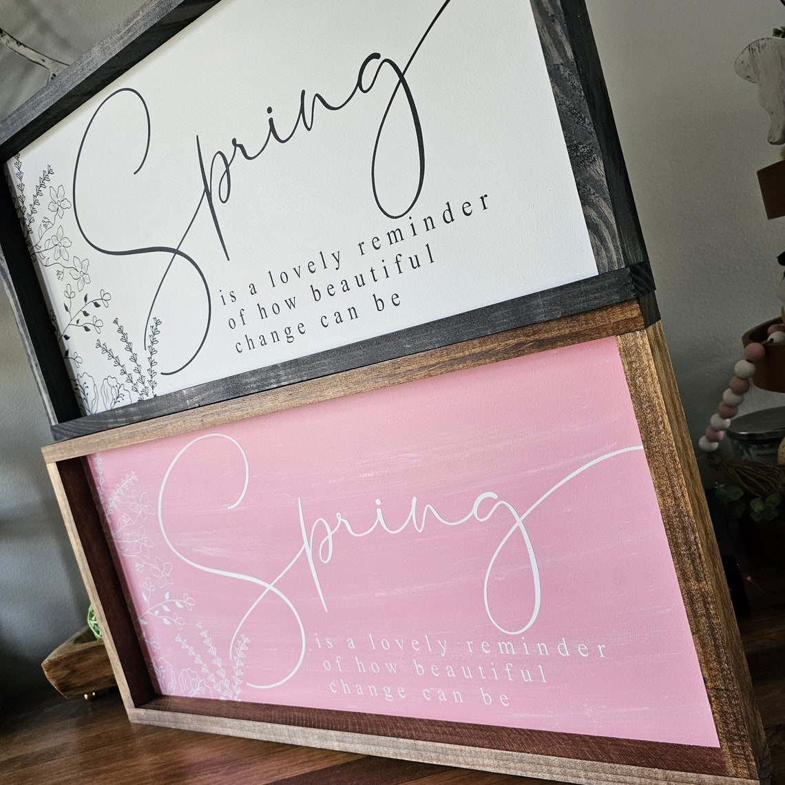 Spring is a Lovely Reminder Sign, Farmhouse Spring Decor, Entryway ...