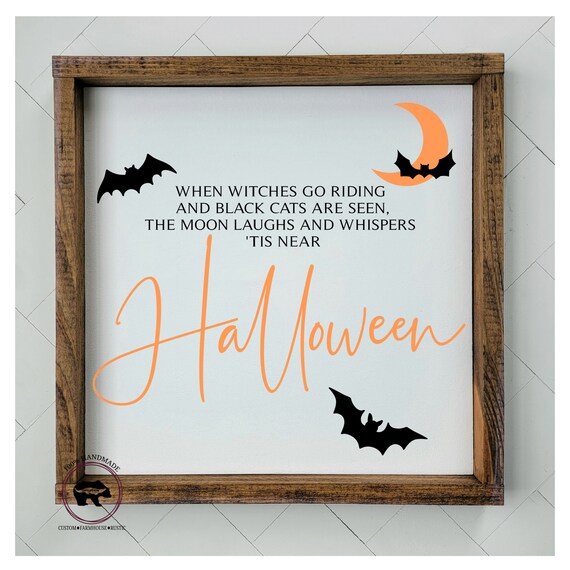 When Witches Go Riding Sign Halloween Witch Sign Halloween - Etsy