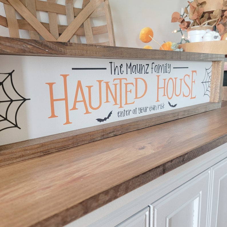 Personalized Haunted House Sign, Halloween Entryway Sign, Halloween ...
