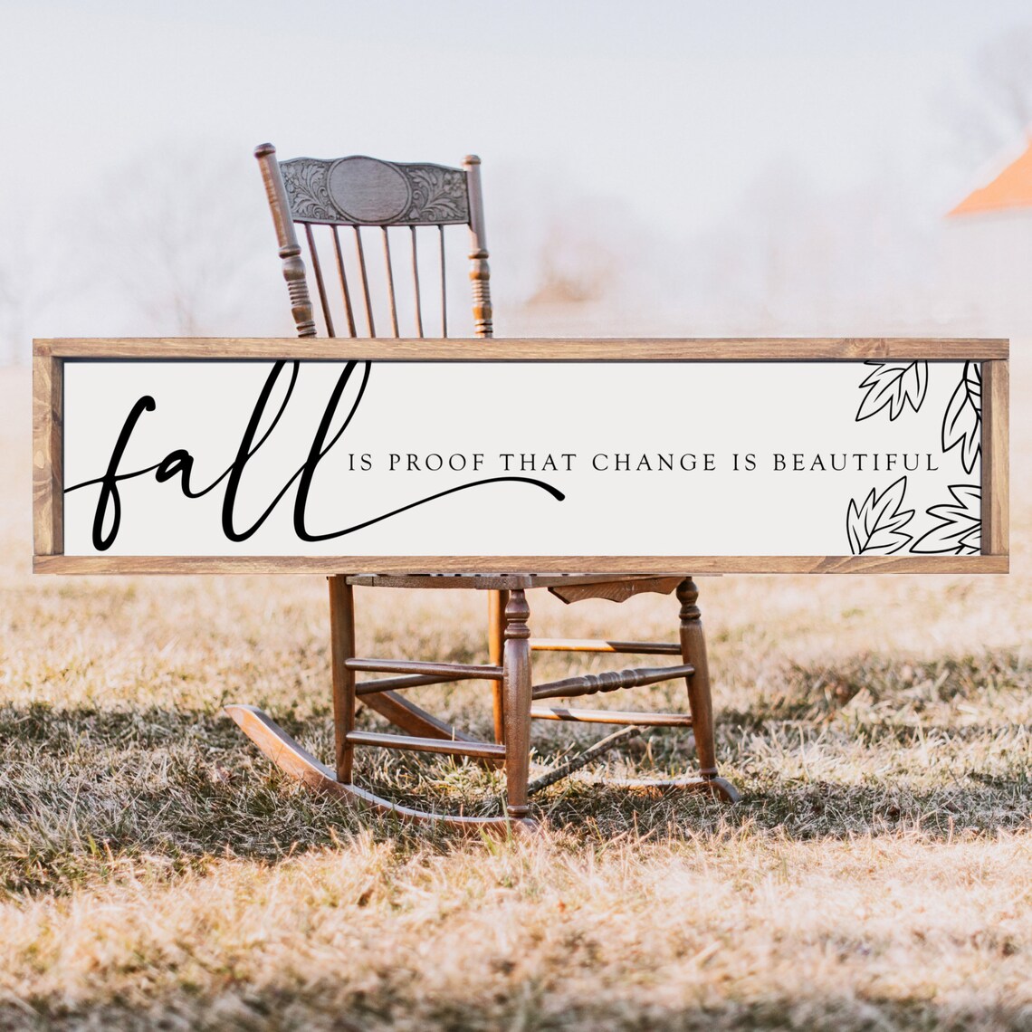 Fall is Proof That Change is Beautiful Sign, Modern Farmhouse Fall Wood ...