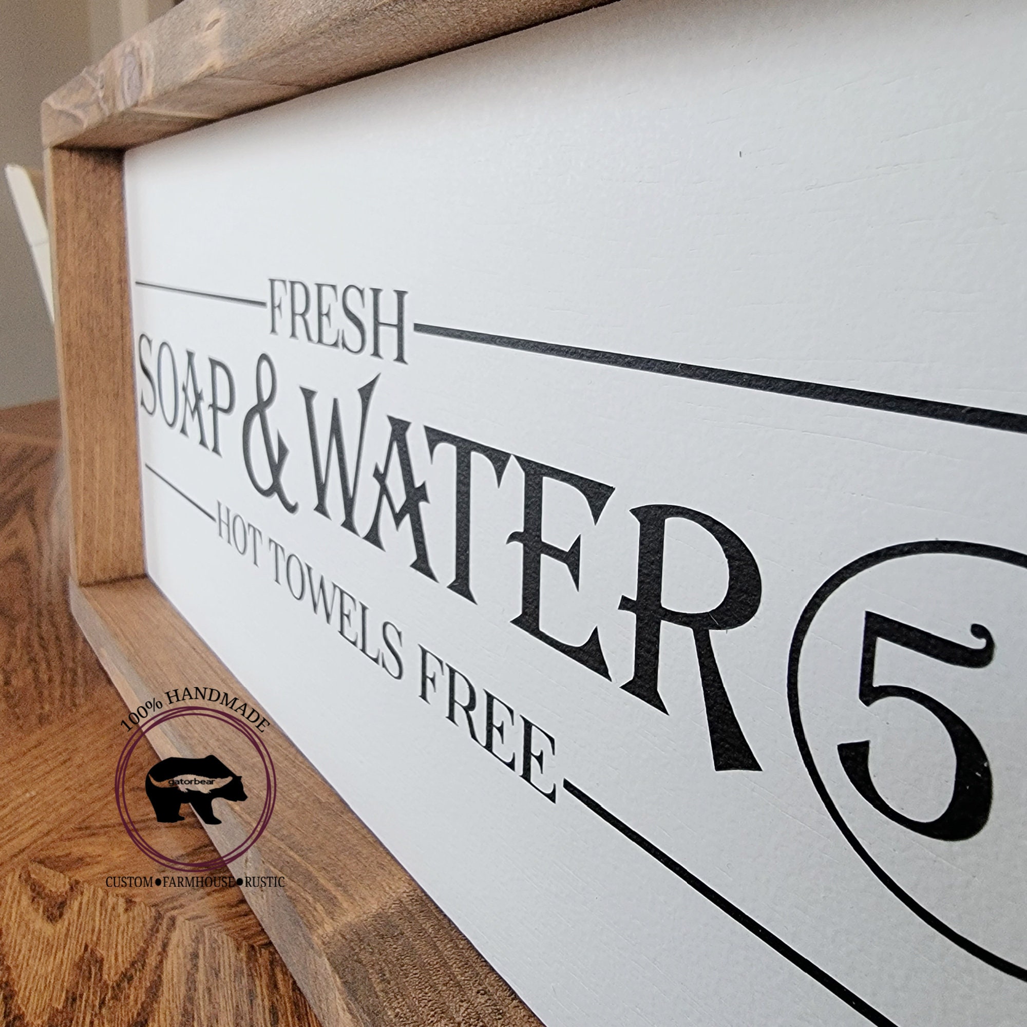 Fresh Soap and Water Sign Farmhouse Bathroom Sign Bathroom | Etsy