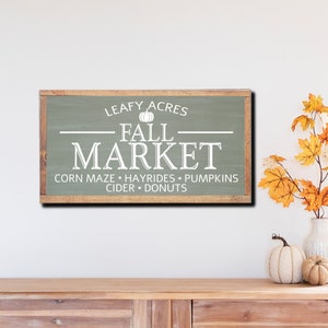 Fall Market Sign, Fall Farmers Market, Pumpkin Wood Sign, Rustic Fall ...