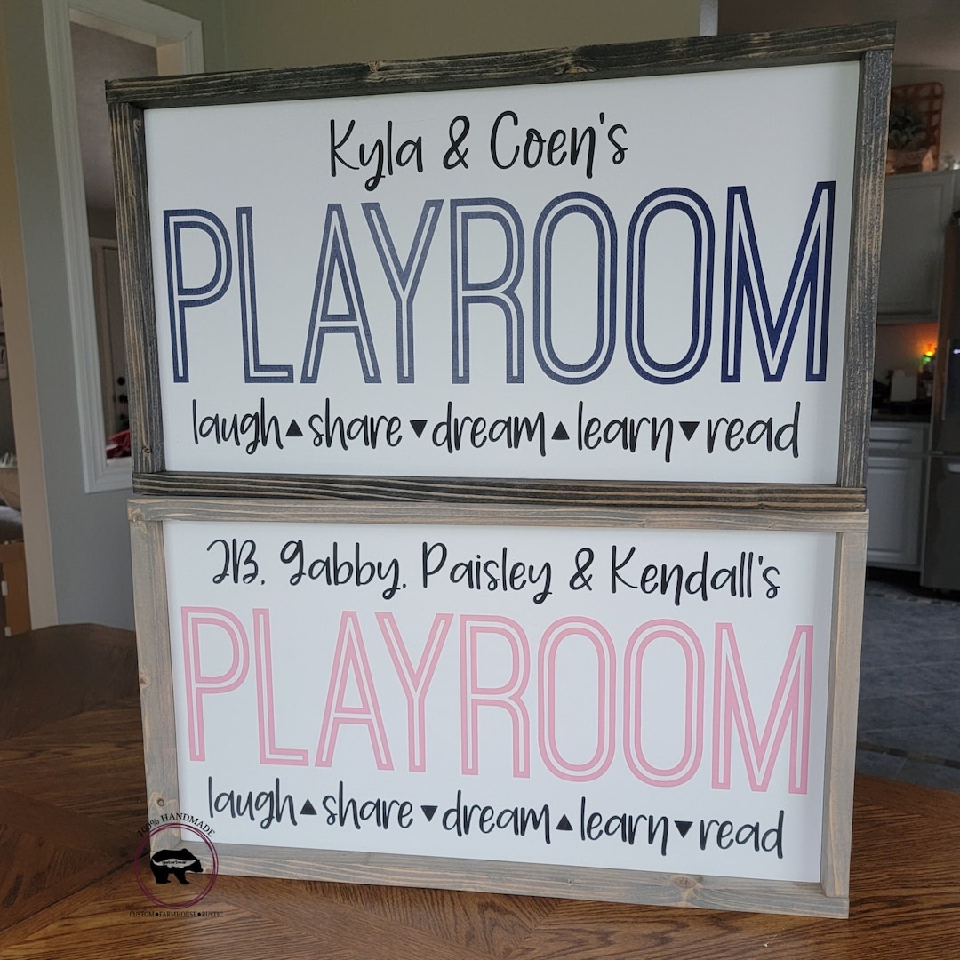 Personalized Playroom Wood Sign, Custom Playroom Sign, Playroom Sign ...