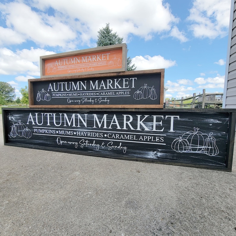 Autumn Market Fall Sign, Fall Market Sign, Rustic Fall Wood Sign ...