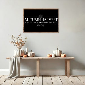 Autumn Harvest Fall Wood Sign, Fall Market Sign, Modern Farmhouse Fall ...
