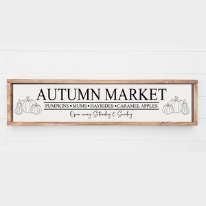 Autumn Market Fall Sign Fall Market Sign Rustic Fall Wood - Etsy