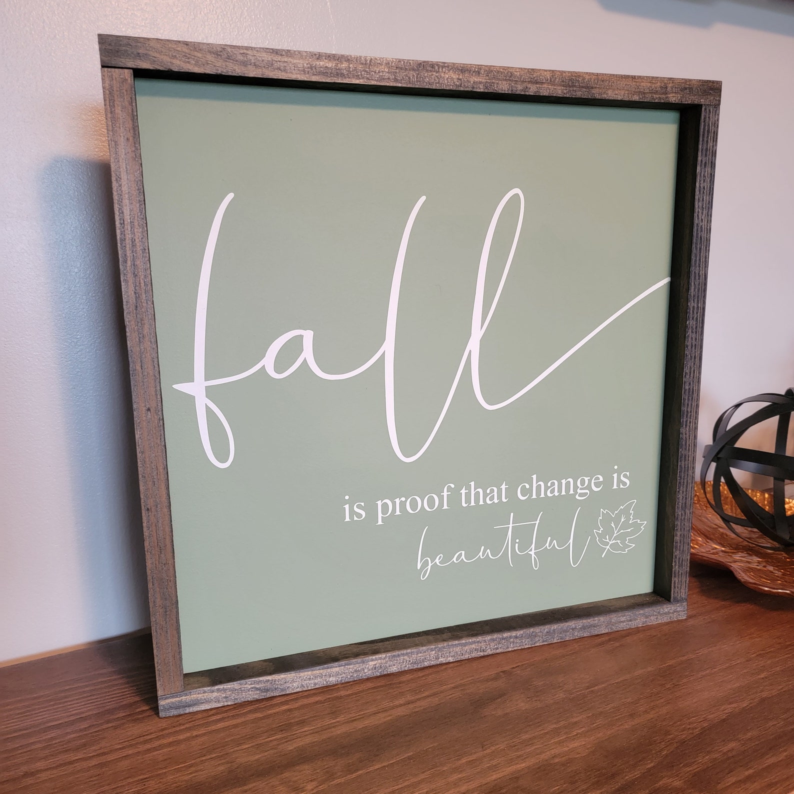 Fall is Proof That Change is Beautiful Sign Rustic Fall Wood - Etsy
