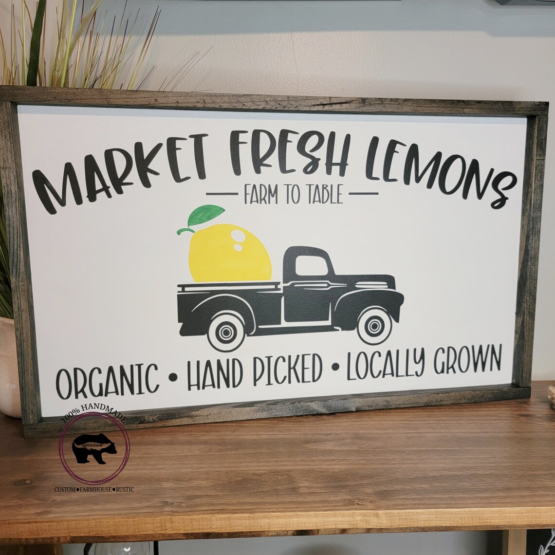 Market Fresh Lemons Sign Lemon Market Sign Farmhouse Truck - Etsy