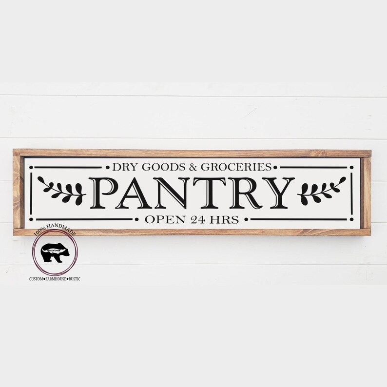 Kitchen Sign Kitchen Pantry Sign Pantry Door Sign Farmhouse | Etsy