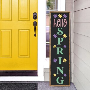 Hello Spring Porch Leaner Sign, Spring Welcome Porch Sign, Spring Porch ...