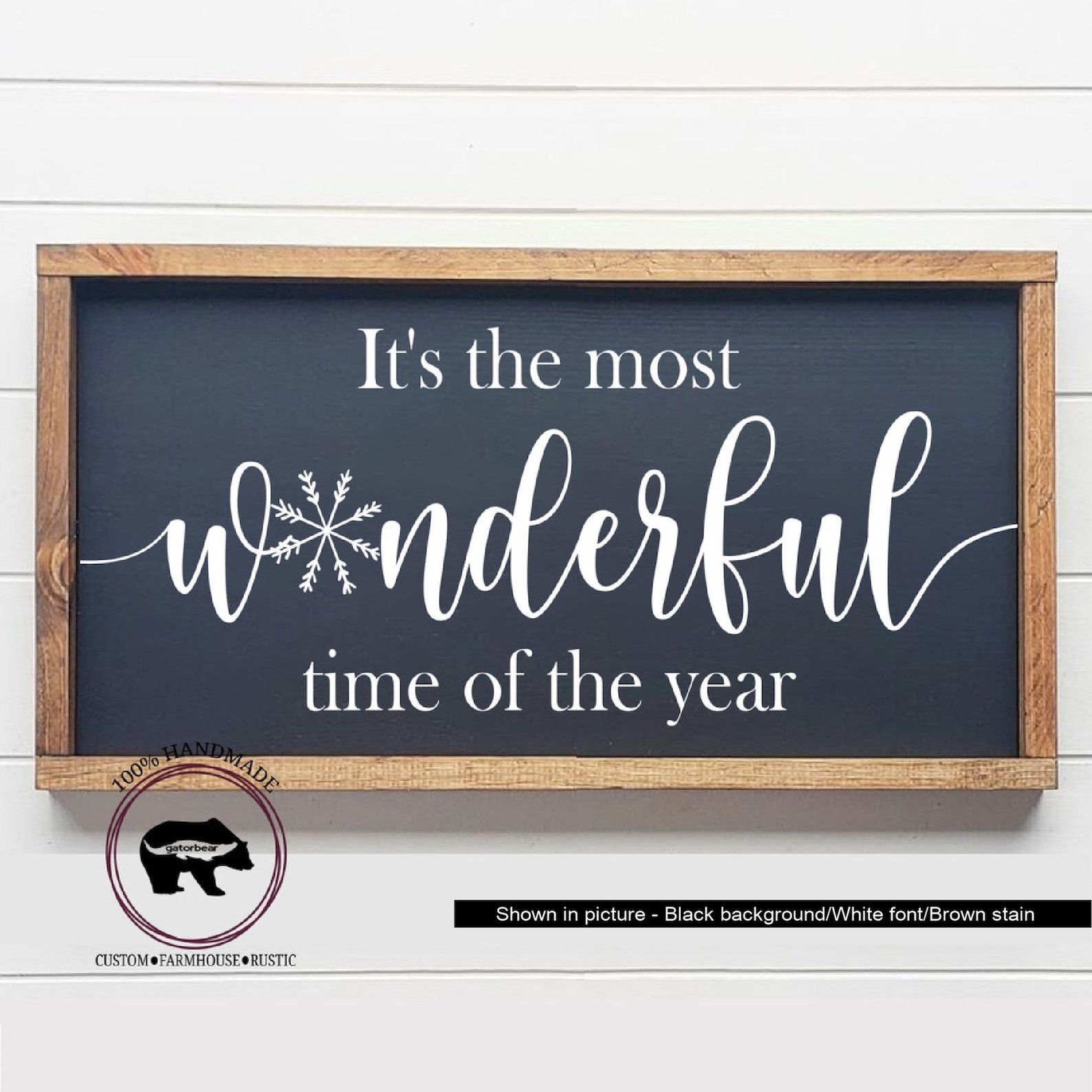 It's the Most Wonderful Time of the Year Sign Snowflake | Etsy