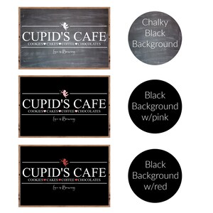 Cupid's Cafe Valentine Sign, Love is Brewing Valentines Day Wood Sign ...