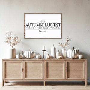 Autumn Harvest Fall Wood Sign, Fall Market Sign, Modern Farmhouse Fall ...