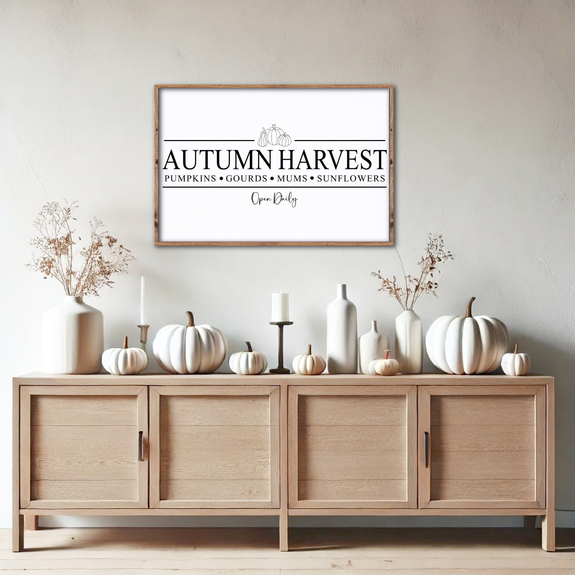 Autumn Harvest Fall Wood Sign, Fall Market Sign, Modern Farmhouse Fall ...
