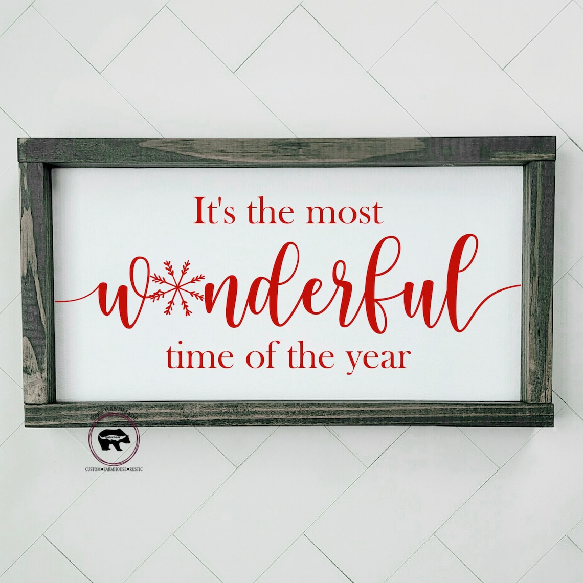 It's the Most Wonderful Time of the Year Sign Snowflake - Etsy