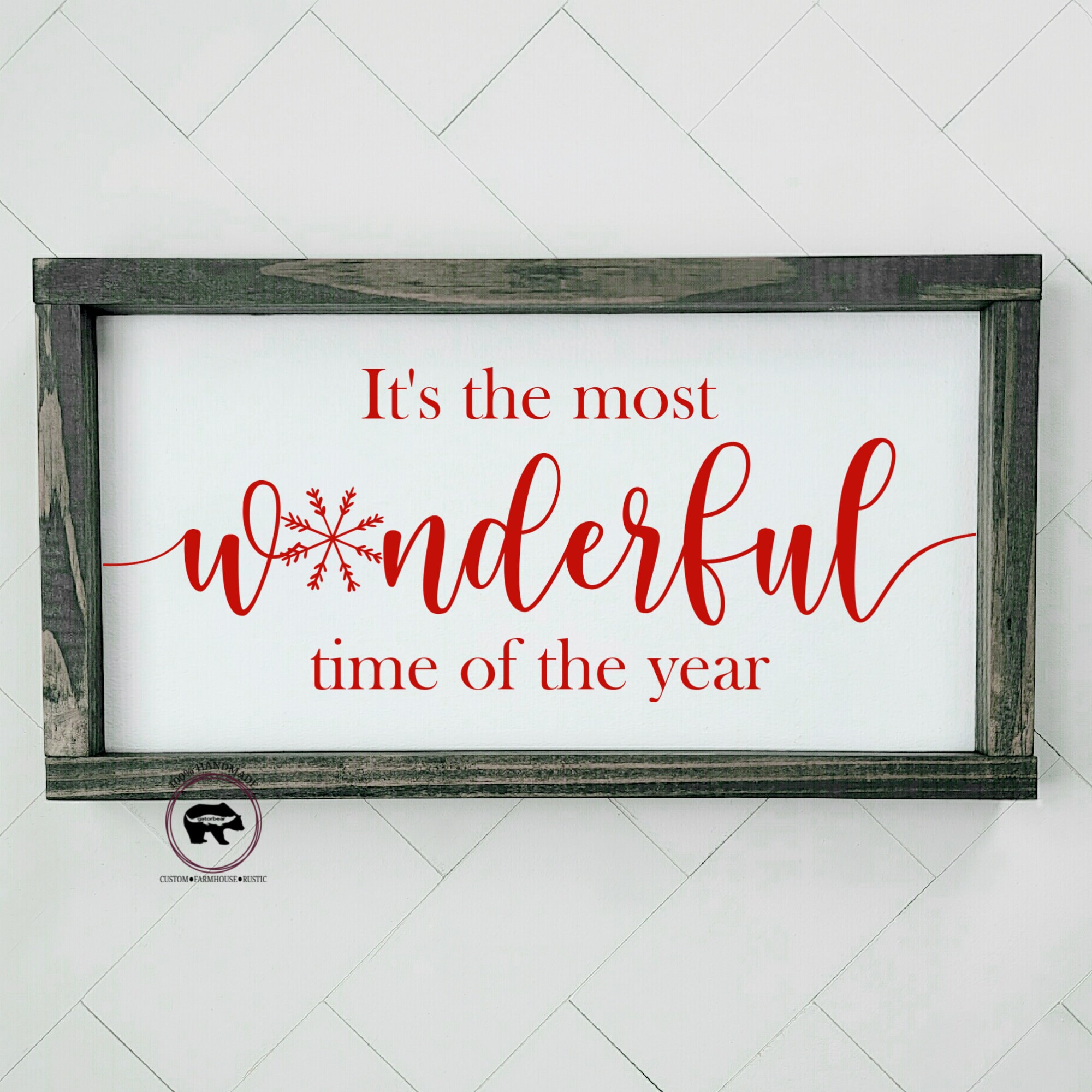It's the Most Wonderful Time of the Year Sign Snowflake - Etsy