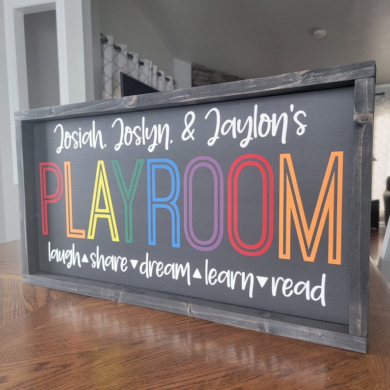 Personalized Playroom Wood Sign Custom Playroom Sign - Etsy