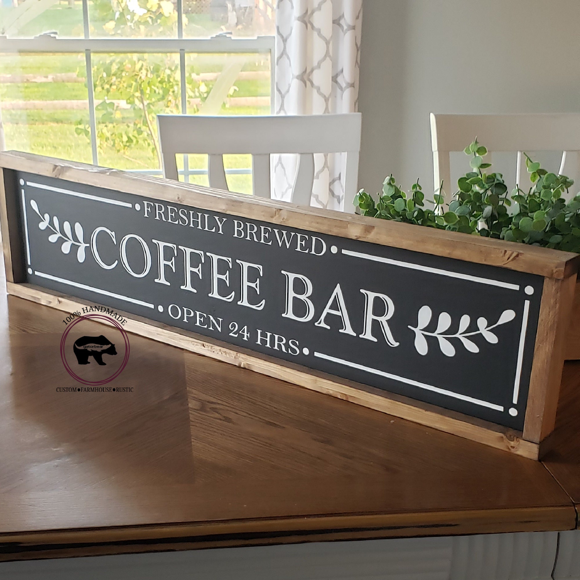 Coffee Bar Sign Farmhouse Coffee Bar Decor Rustic Coffee Bar - Etsy