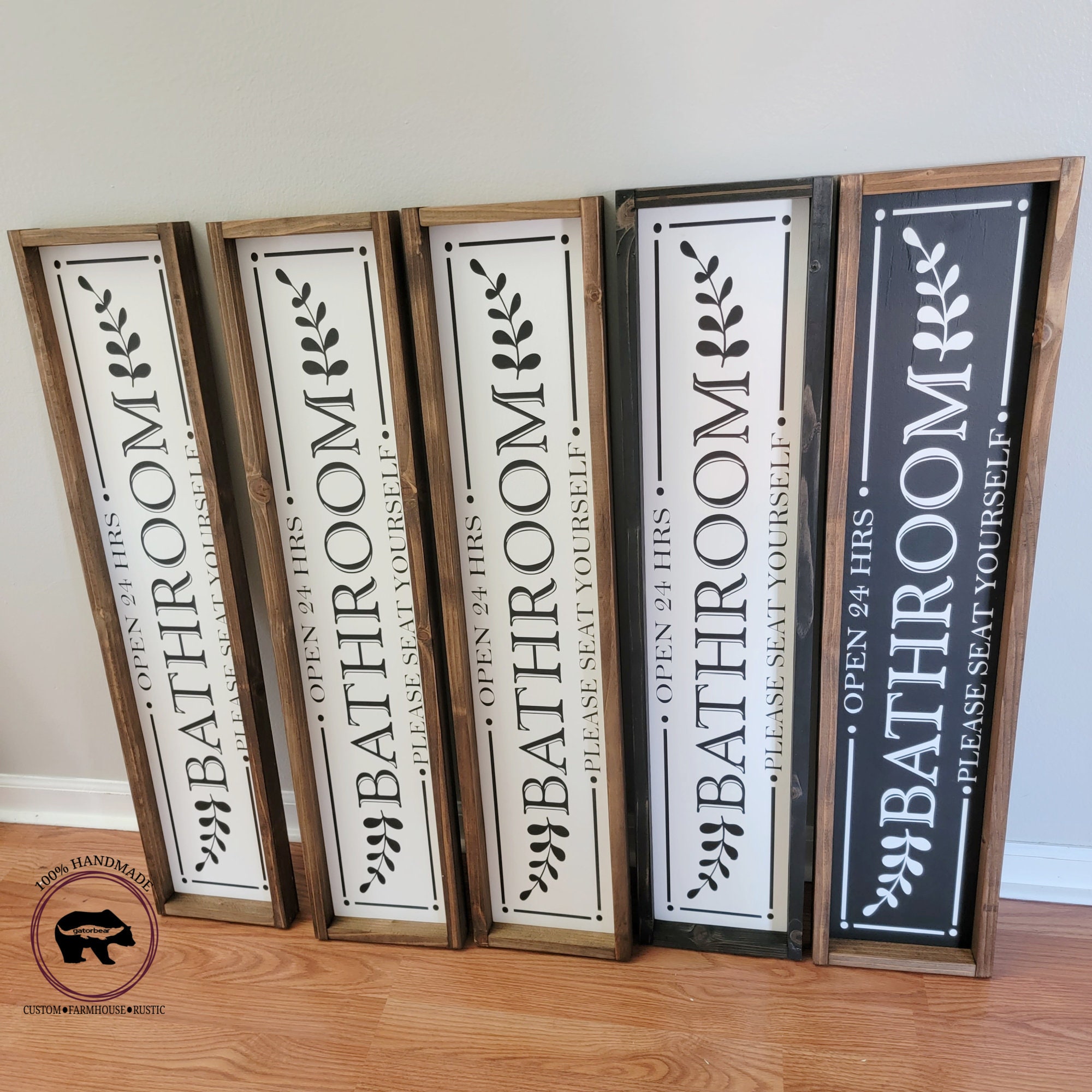 Farmhouse Bathroom Sign Bathroom Wall Decor Rustic Bathroom - Etsy