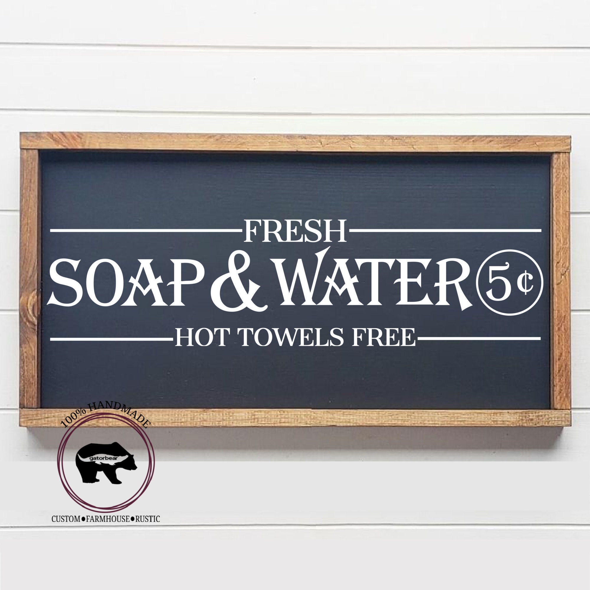 Fresh Soap and Water Sign Farmhouse Bathroom Sign Bathroom | Etsy