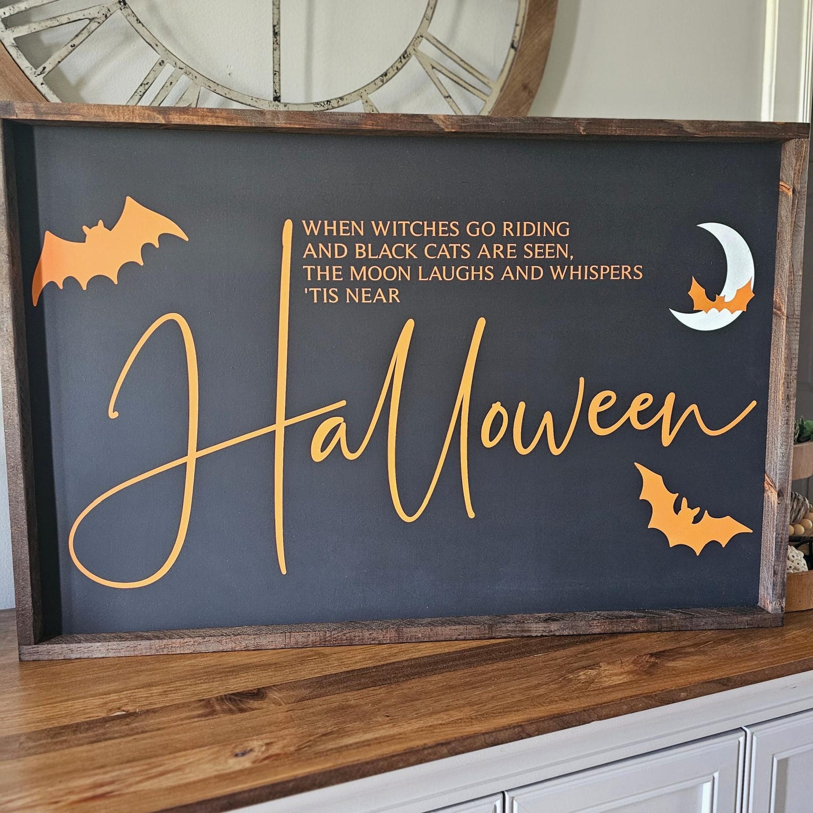 When Witches Go Riding Sign, Halloween Witch Sign, Halloween Wood Decor ...