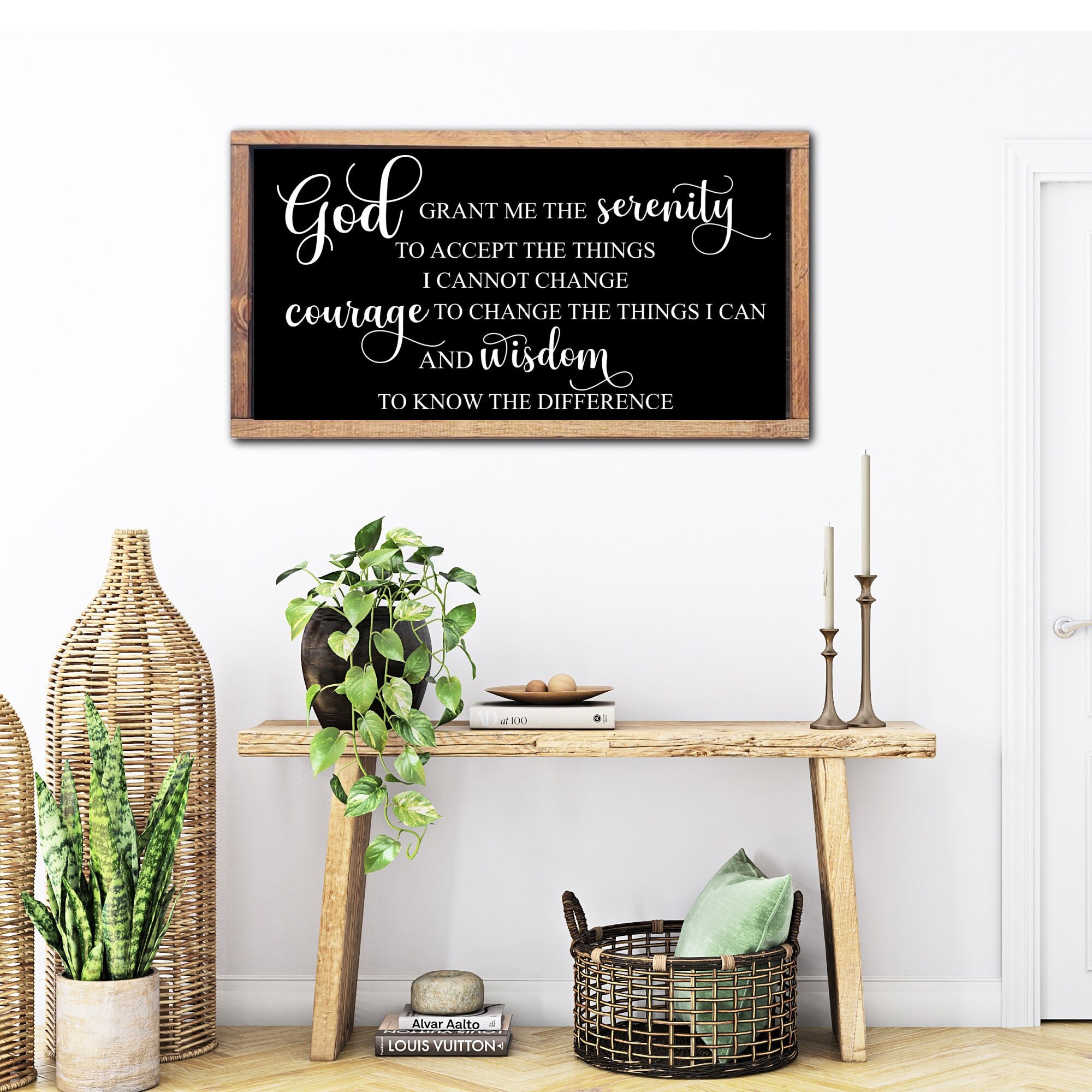 Serenity Prayer Wood Sign Inspirational Farmhouse Sign - Etsy