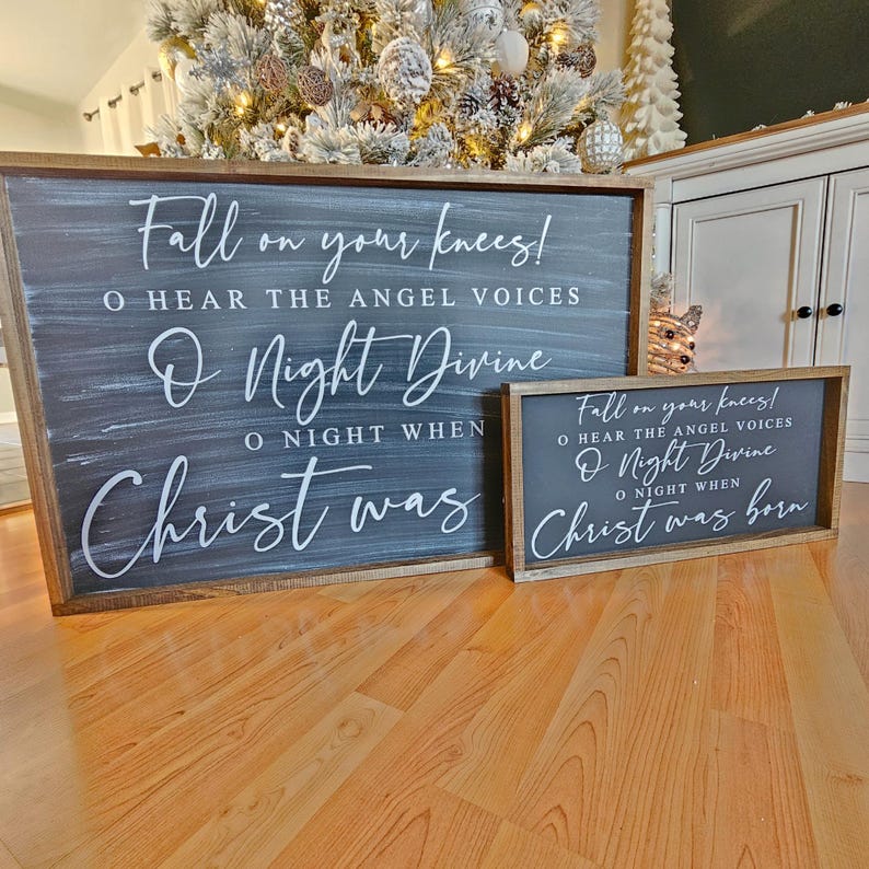 O Night Divine Sign, Fall on Your Knees, Modern Farmhouse Christmas ...