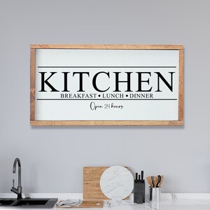 Kitchen Sign, Modern Farmhouse Kitchen Sign, Wood Kitchen Sign ...