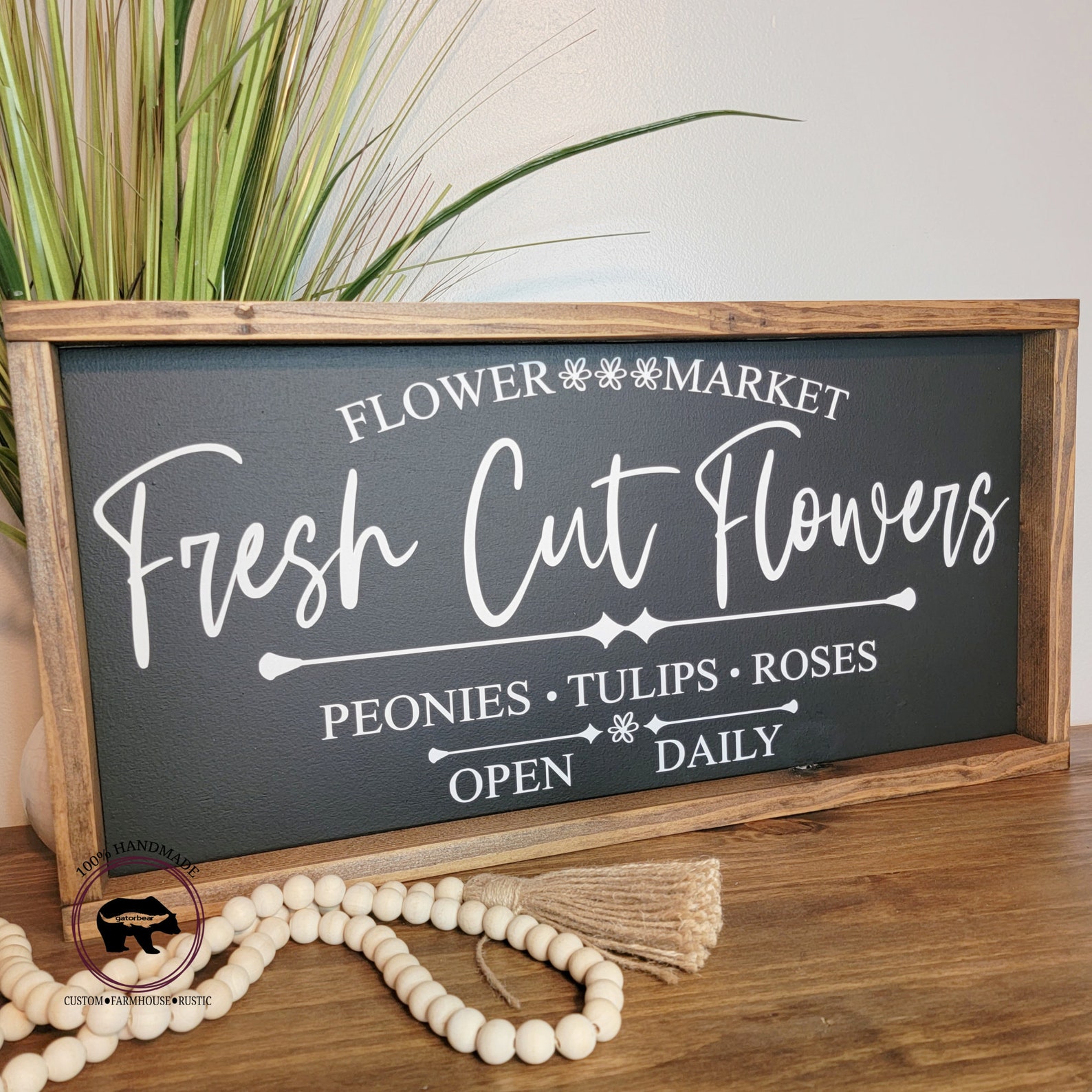 Fresh Cut Flowers Sign Flower Market Sign Farmhouse Spring - Etsy
