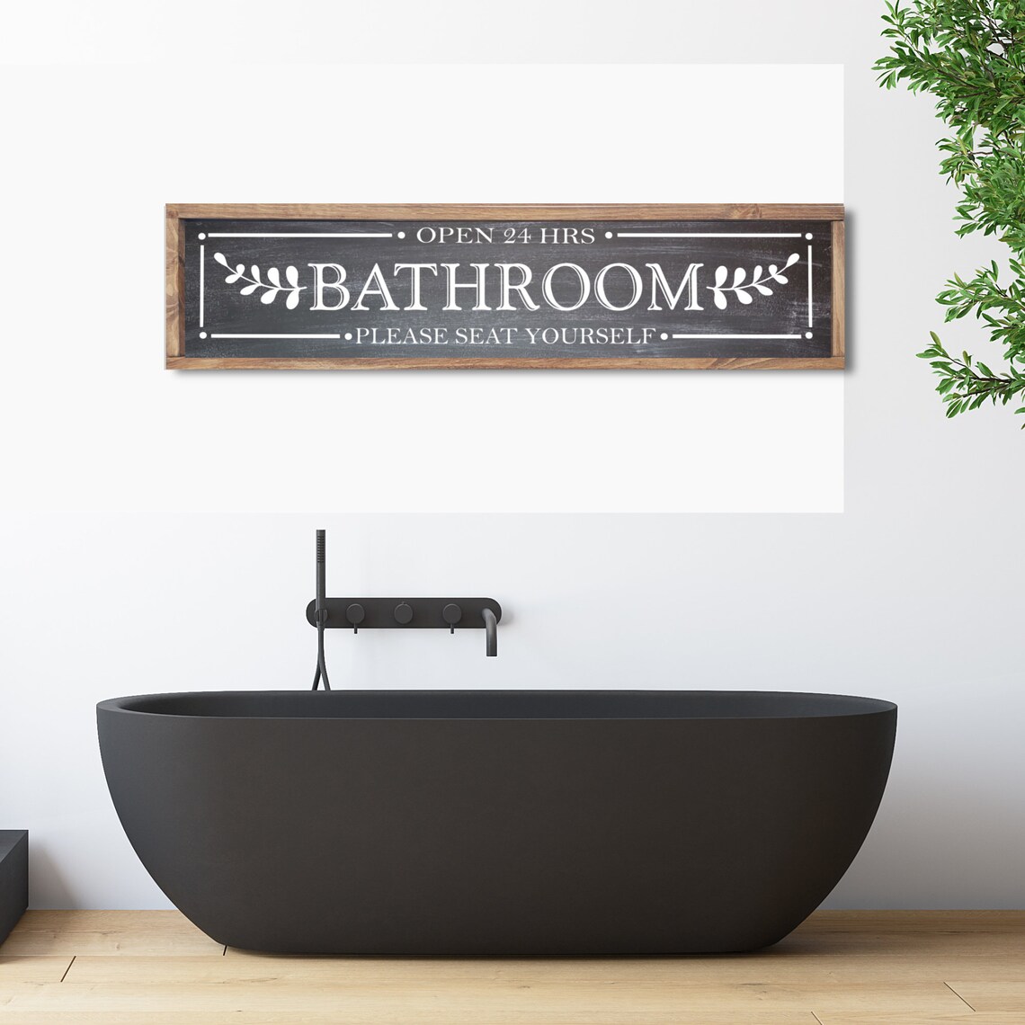 Farmhouse Bathroom Sign Bathroom Wall Decor Rustic Bathroom - Etsy