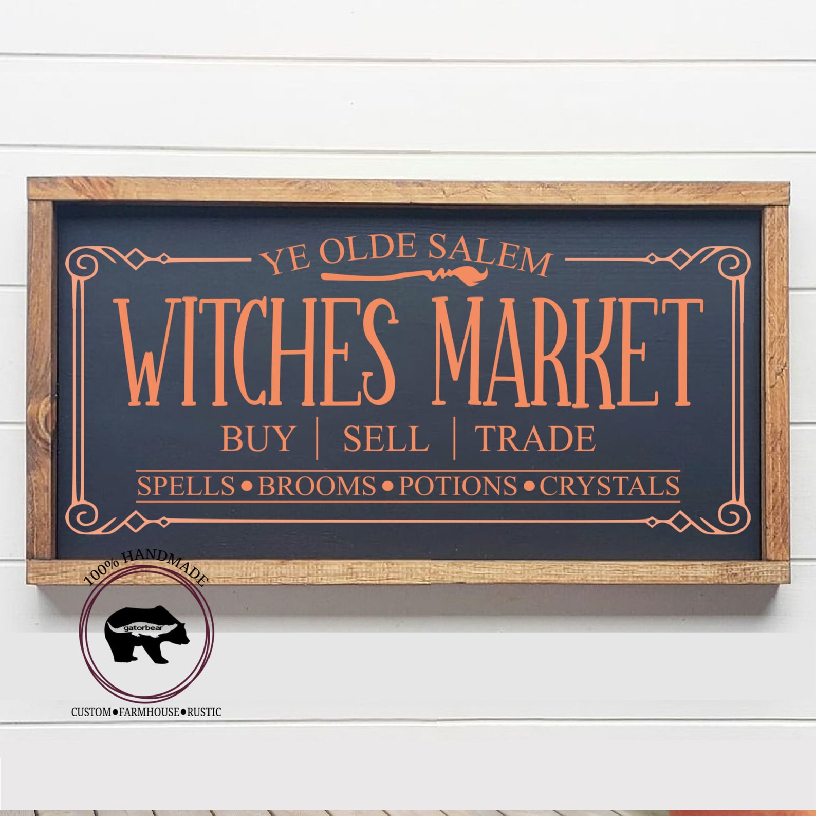 Witches Market Sign Halloween Salem Witch Sign Halloween - Etsy