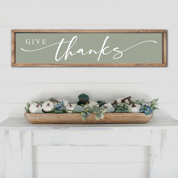 Give Thanks Sign - Etsy