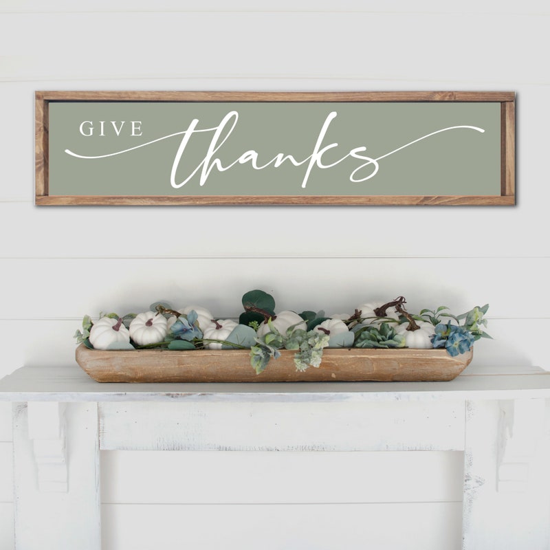 Give Thanks Sign - Etsy