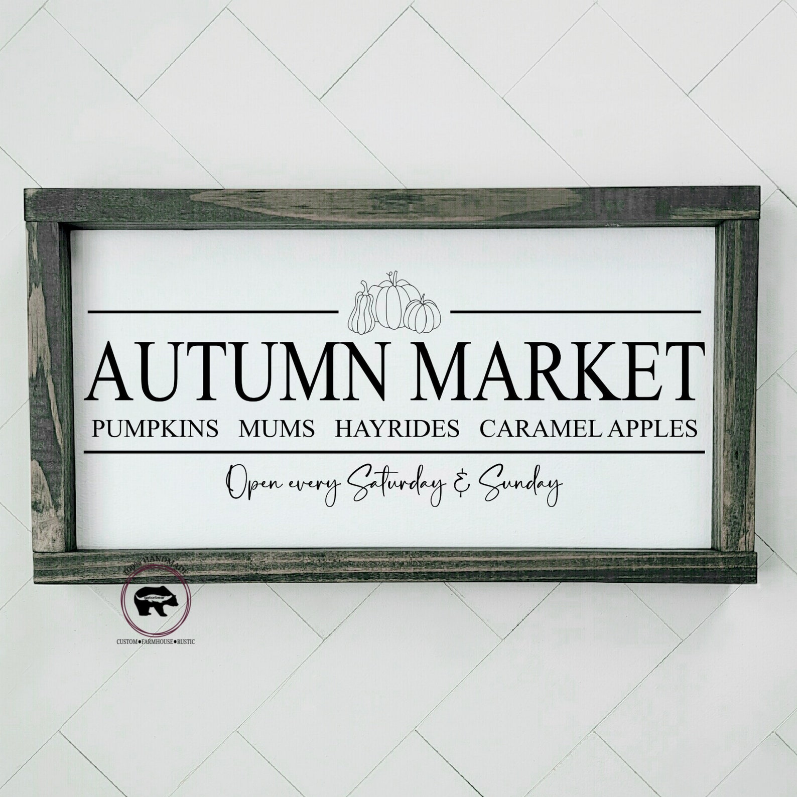 Autumn Market Fall Sign Fall Market Sign Rustic Fall Wood - Etsy