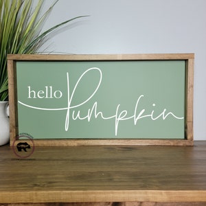 Hello Pumpkin Sign Pumpkin Wood Sign Rustic Fall Sign - Etsy