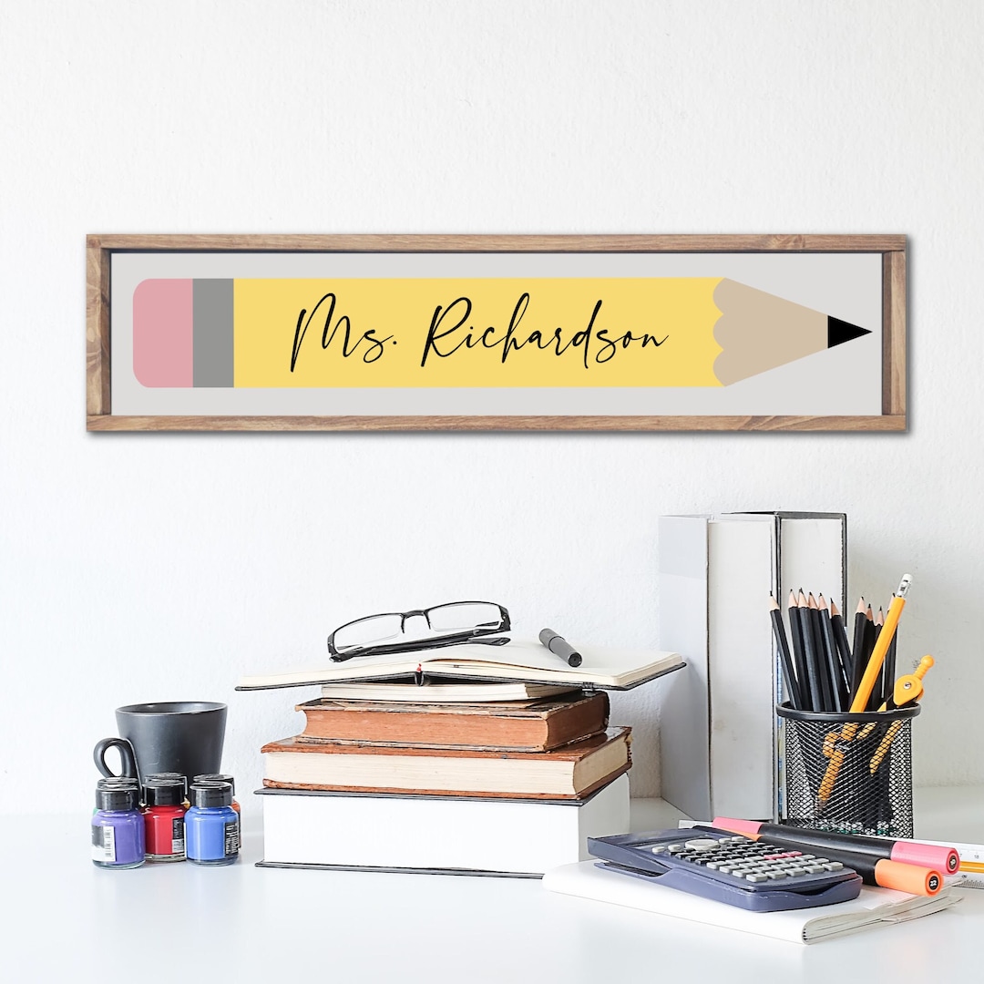 Personalized Teacher Name Sign, Classroom Teacher Sign, Personalized ...