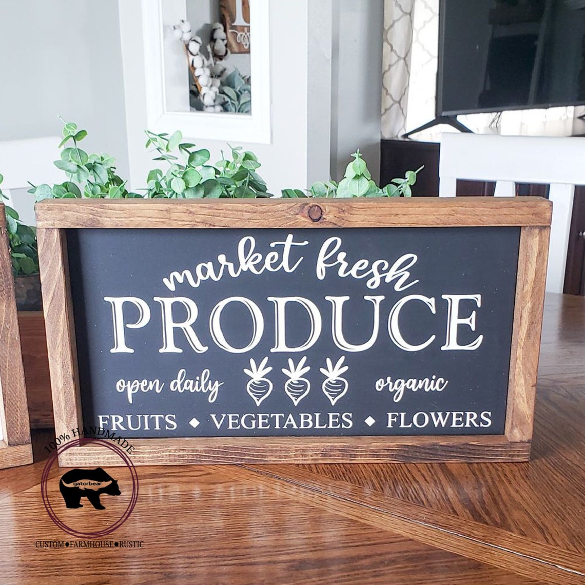 Market Fresh Produce Sign Kitchen Sign Farmhouse Kitchen - Etsy