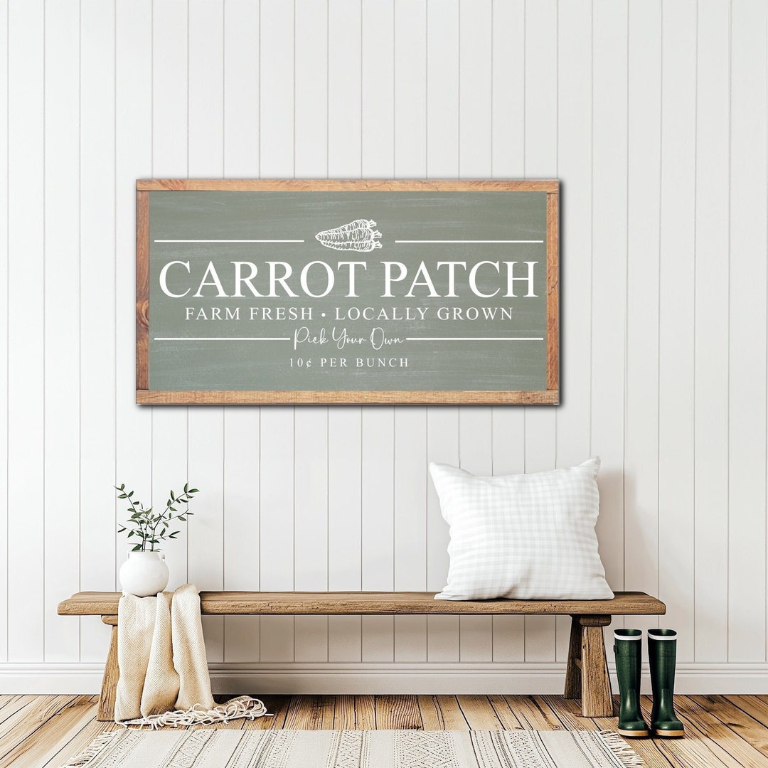 Carrot Patch Sign, Farmhouse Easter Decor, Easter Entryway Decor ...