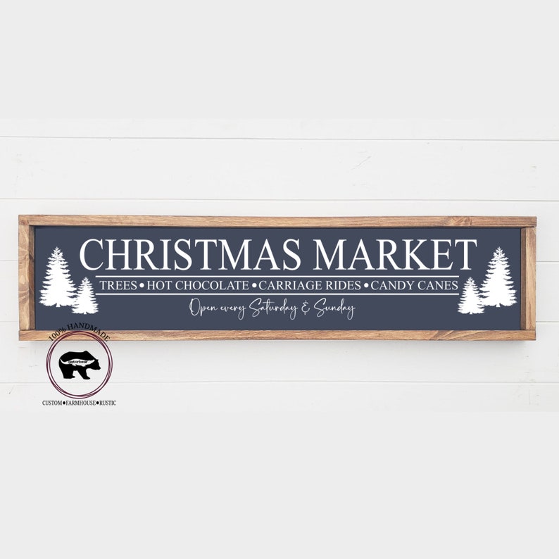Christmas Market Sign Christmas Tree Farm Sign Farmhouse - Etsy