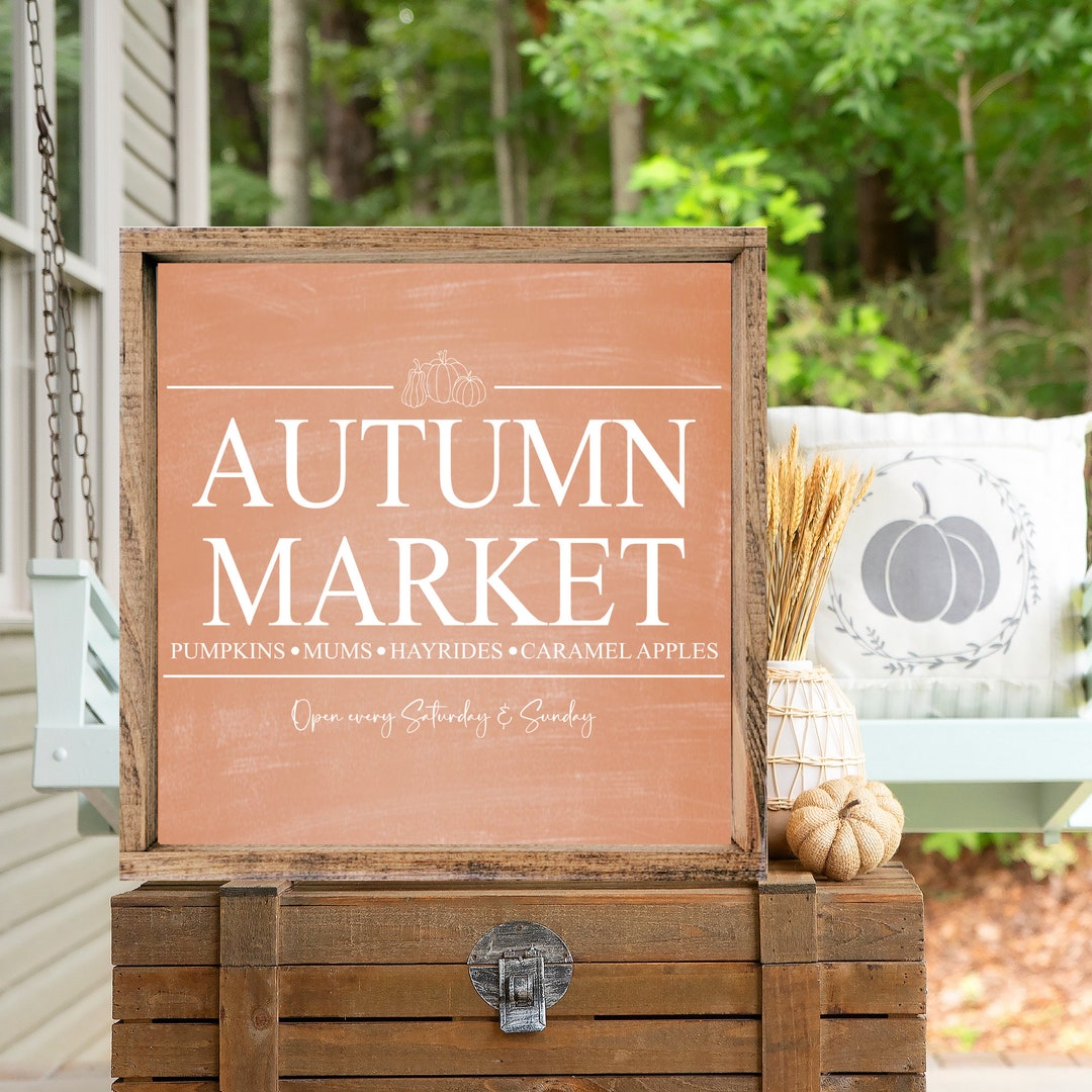 Autumn Market Fall Sign, Modern Farmhouse Fall Sign Decor, Fall ...