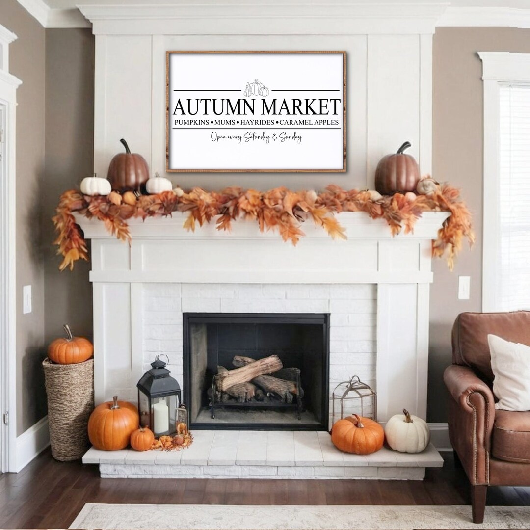Autumn Market Fall Wood Sign, Fall Market Sign, Fall Entryway Decor ...