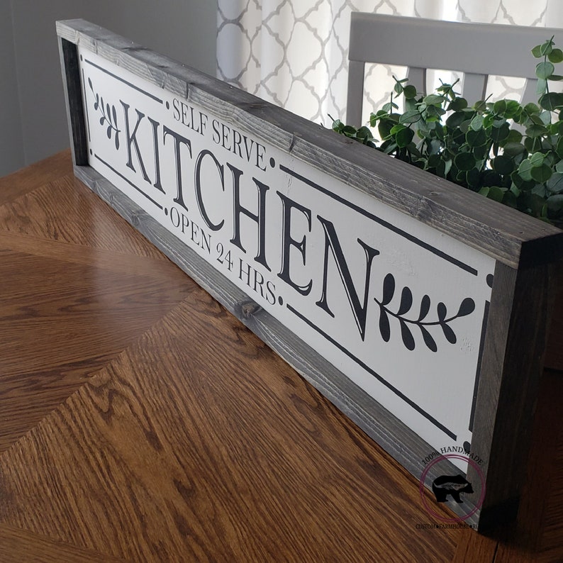Farmhouse Kitchen Sign Rustic Kitchen Decor Self Serve - Etsy