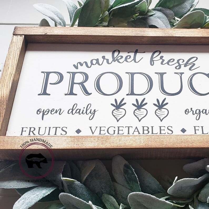 Market Fresh Produce Sign Kitchen Sign Farmhouse Kitchen - Etsy