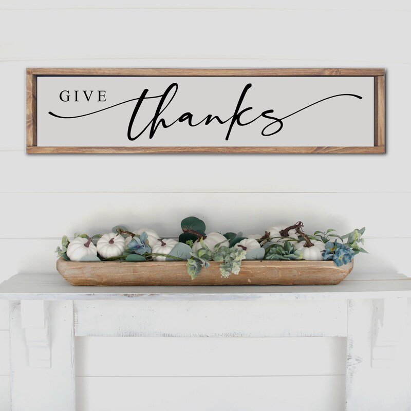 Give Thanks Sign - Etsy