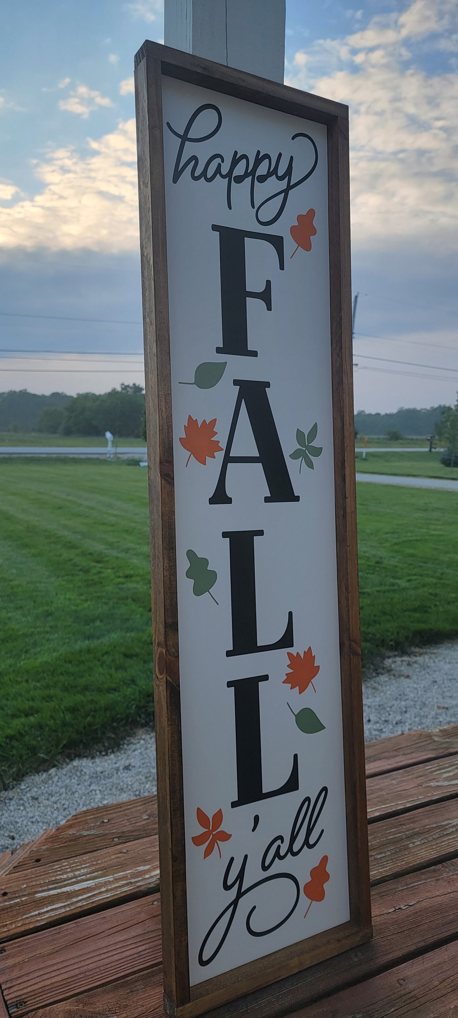 Happy Fall Yall Fall Porch Sign Fall Wood Porch Leaner Sign - Etsy