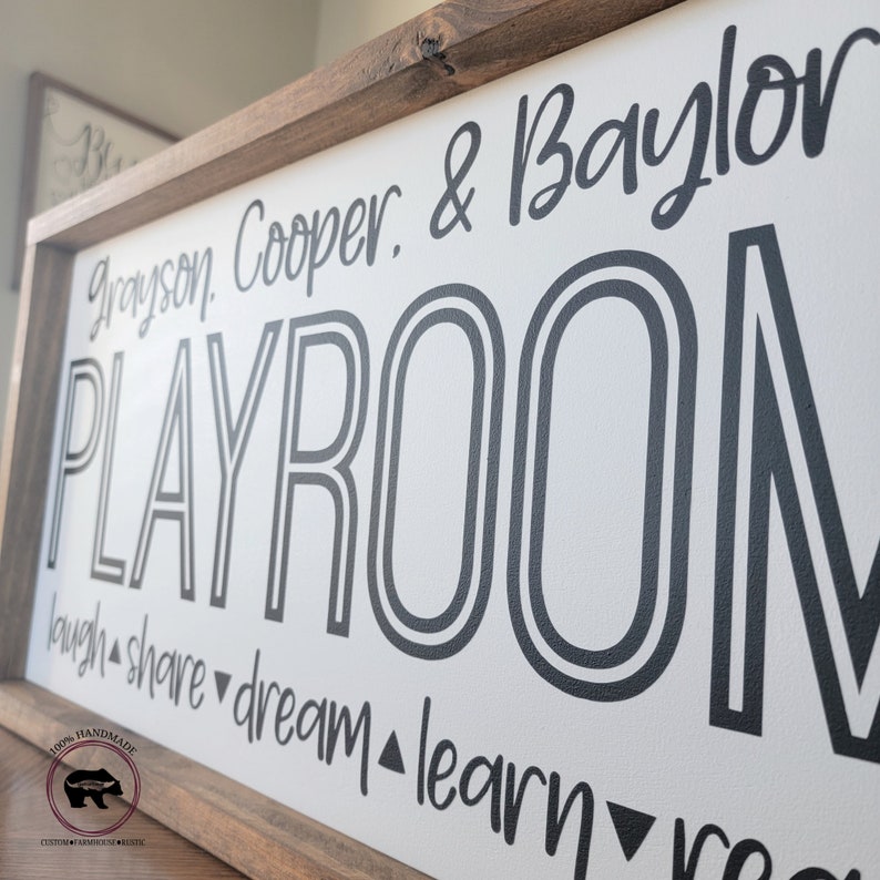 Personalized Playroom Wood Sign, Custom Playroom Sign, Playroom Sign ...