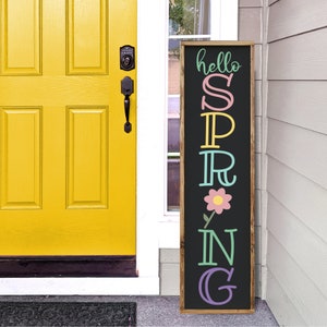 Hello Spring Porch Leaner Sign, Spring Welcome Porch Sign, Spring Porch ...