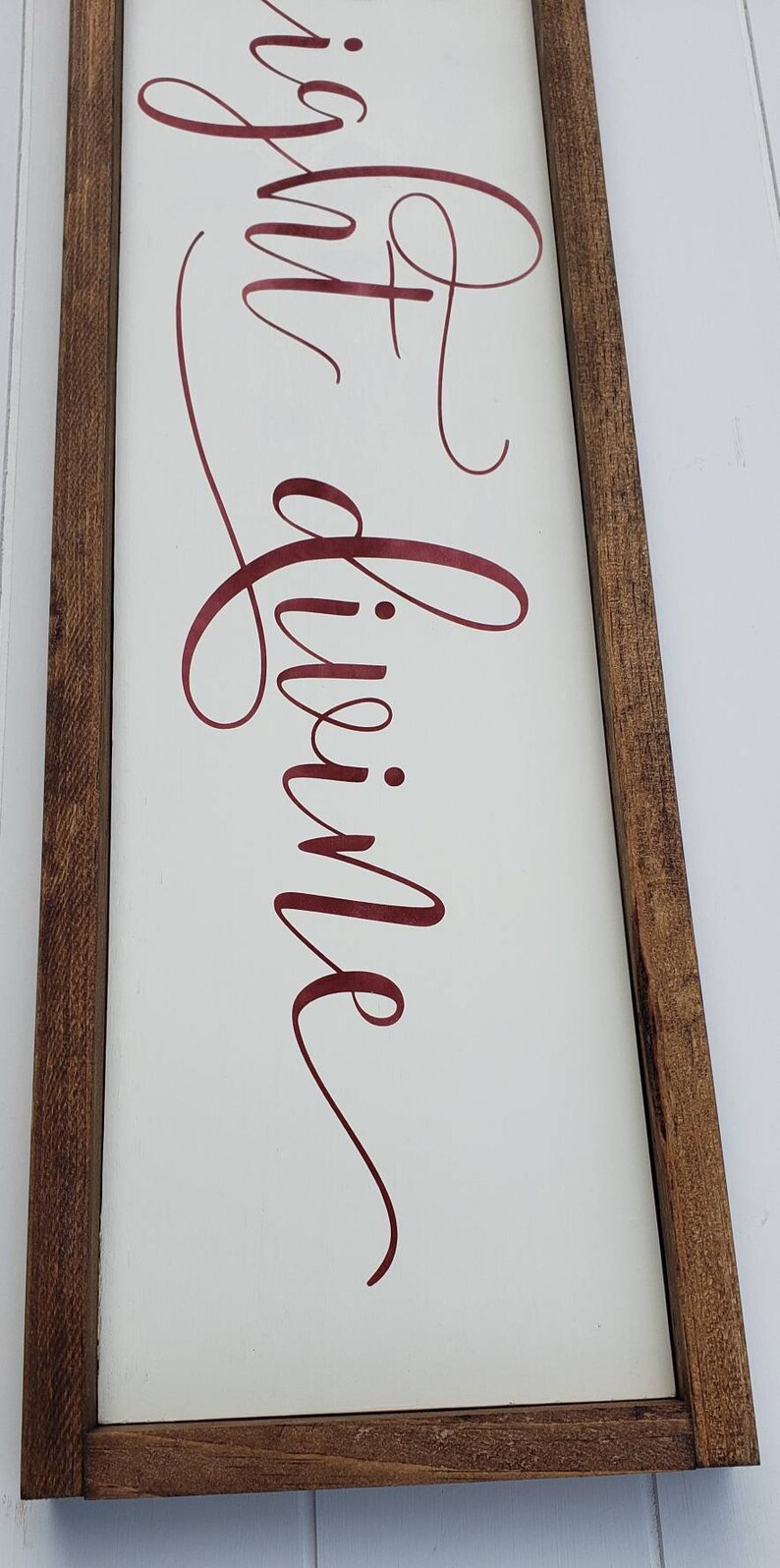 Oh Night Divine Sign Farmhouse Wood Christmas Sign Country - Etsy