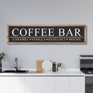 Coffee Bar Sign, Farmhouse Coffee Bar Decor, Rustic Coffee Bar Sign ...